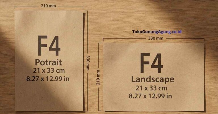 Ukuran Kertas F4 (Folio) Dalam CM, MM, Inci, Dan Cara Setting Di Word